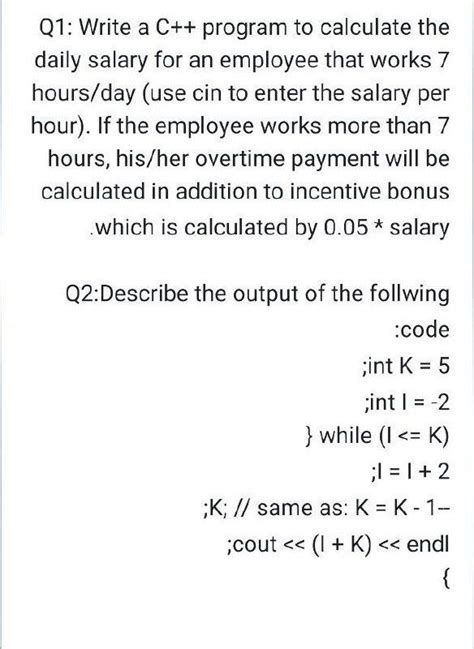 Solved Q Write A C Program To Calculate The Daily Salary Chegg