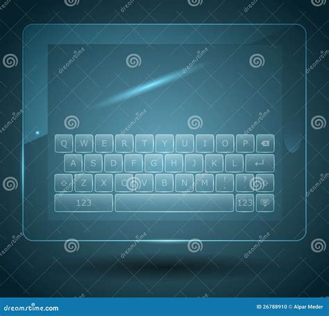 Virtual Keyboard Mobile App Page Onboard Screen Template Tiny Characters At Huge Pc Monitor