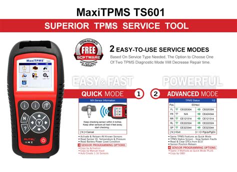 global version original autel maxitpms ts601 tpms diagnostic and service too