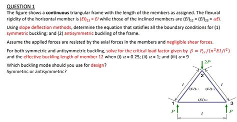 Solved Question 1the Figure Shows A Continuous Triangular