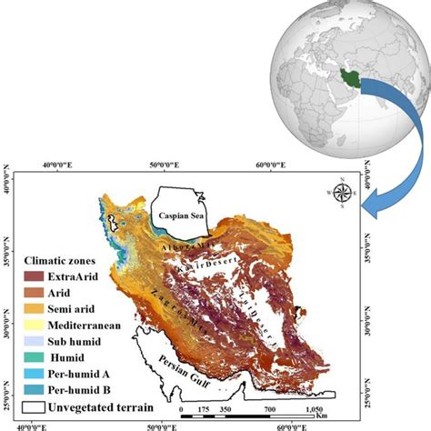 Map Of Climate Zones In Iran Based On The Extended De Morton