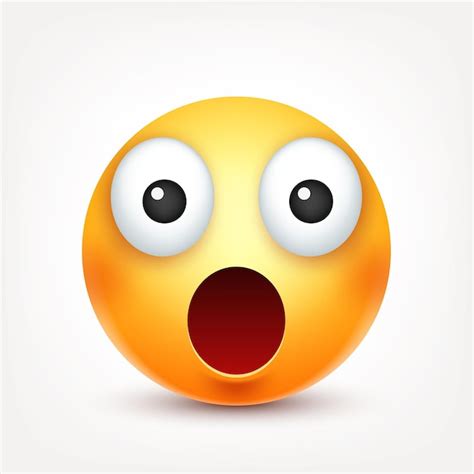 감정과 함께 노란색 얼굴의 이모지 현실적인 이모지 슬픈 또는 행복한 분노 이모티콘 분위기 만화 캐릭터 프리미엄 벡터