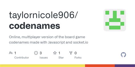 github taylornicole906 codenames online multiplayer version of the board game codenames made