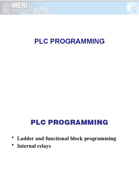 Plc Programming Pdf Programmable Logic Controller Relay