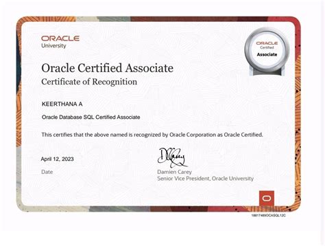 Keerthana A On Linkedin Oracle Database Sql Oraclecertified Oracledatabase Oraclesql