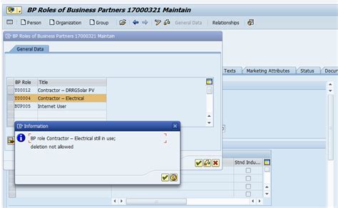 Getting Warning Message BP Role Still In Use SAP Community