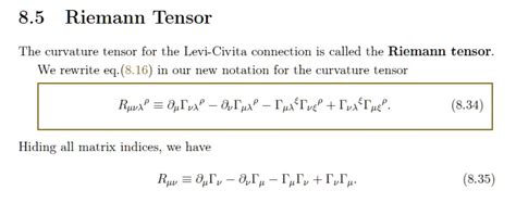 Solved 8 5 Riemann Tensor The Curvature Tensor For The Levi Civita Connection Is Called The