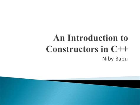 An Introduction To Constructor Ppt