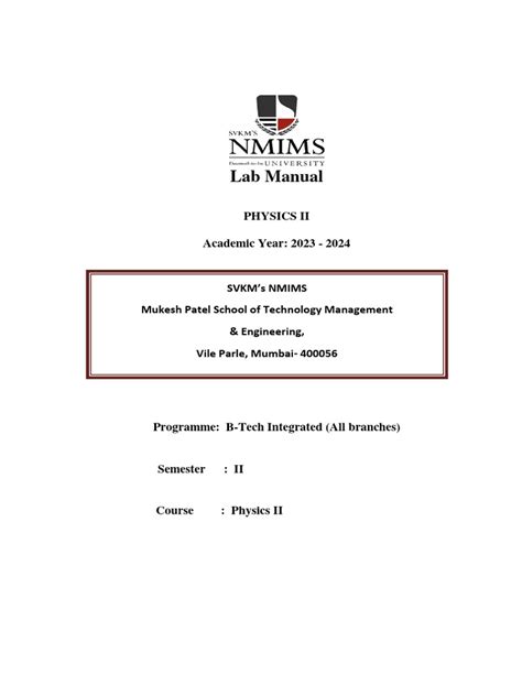 2023 24 Sem Ii Physics Ii Lab Manual Pdf