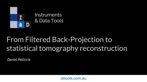 From Filtered Back Projection To Statistical Tomography Reconstruction Pdf Physics Science