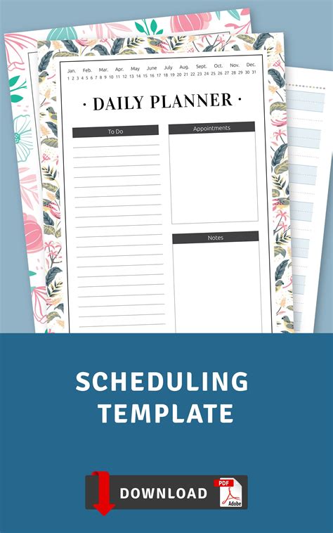 Use This Scheduling Template To Improve Your Efficiency Easily Getting Organized And Focused