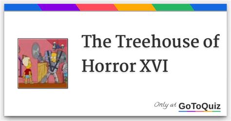 The Treehouse Of Horror XVI