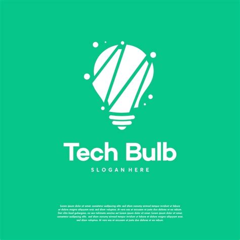 Premium Vector Modern Tech Bulb Logo Designs Concept Pixel