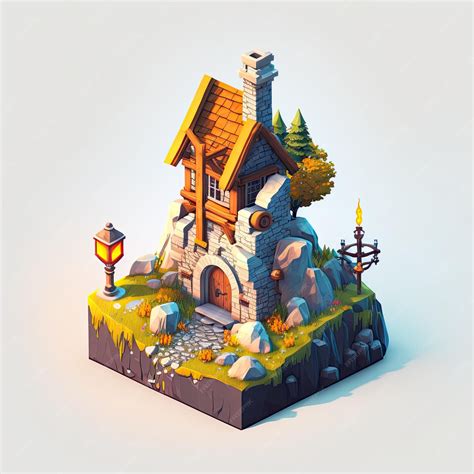 Premium Photo Rpg Scroll Isometric Rpg Item Object For Rpg Game Generative Ai