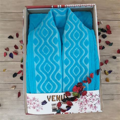 حوله تن پوش ونوس پالتویی کلاه دار بی کلاه جنس پنبه ۲ رنگ صورتی بنفش