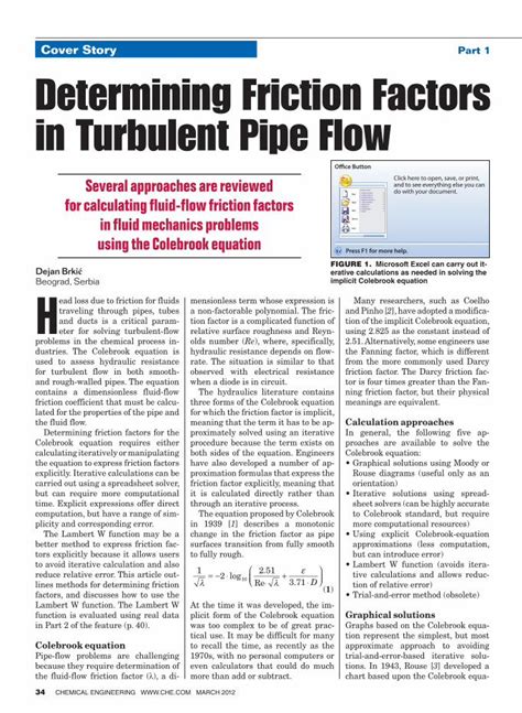 pdf 188131171 friction factor turbulent pipe flow dokumen tips