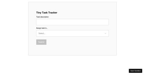 Tiny Task Tracker Challenge Old Forked Codesandbox