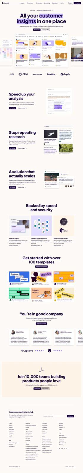 Dovetail Free Landing Page Design Template Freebiesbug
