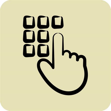 Icon Code Lock Suitable For Security Symbol Hand Drawn Style Simple Design Editable Design