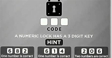 crack the code a numberic lock has a 3 digit key yohanpost