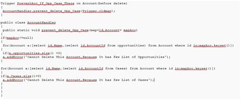 Trigger Scenario For Deleting Account In Salesforce Deepa Js Posted