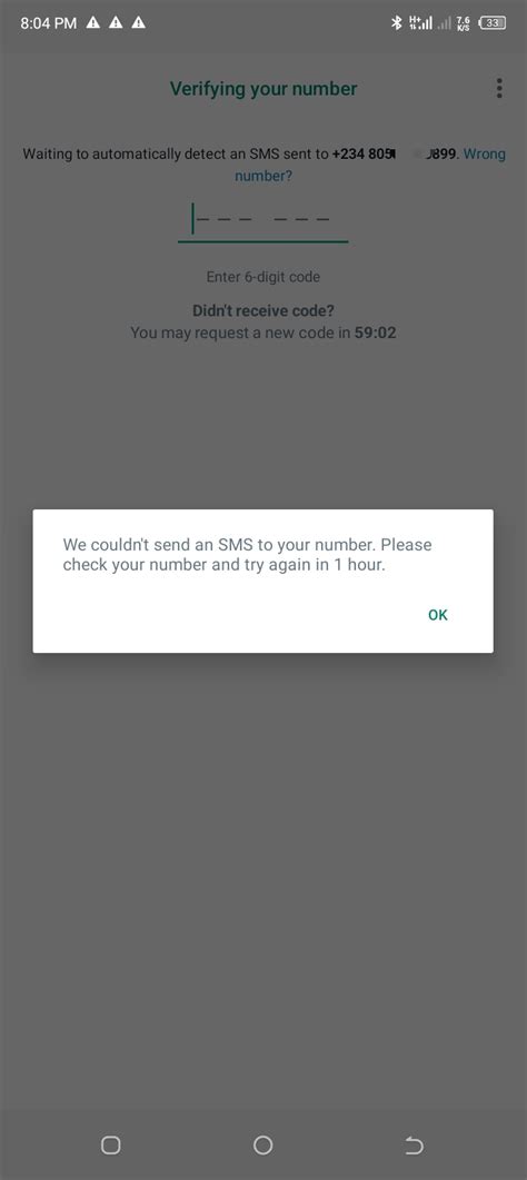 whatsapp say they can t send me a verification code romance nigeria