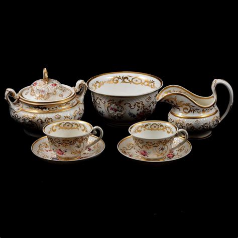 Lot 63 English Bone China Tea Set Possibly Daniels