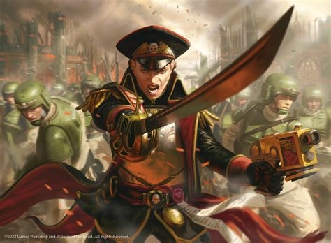 Commissar Severina Raine Mtg Art From Warhammer Set By Jake Murray Art Of Magic The