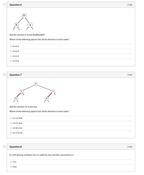 Solved Question 6 2 Pts Add The Element Z To This