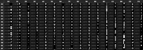 Codepage 437 Mapped To Unicode Font Packs Lettering Fonts Lettering Design