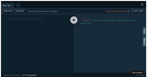 Graphql Playground Codesandbox