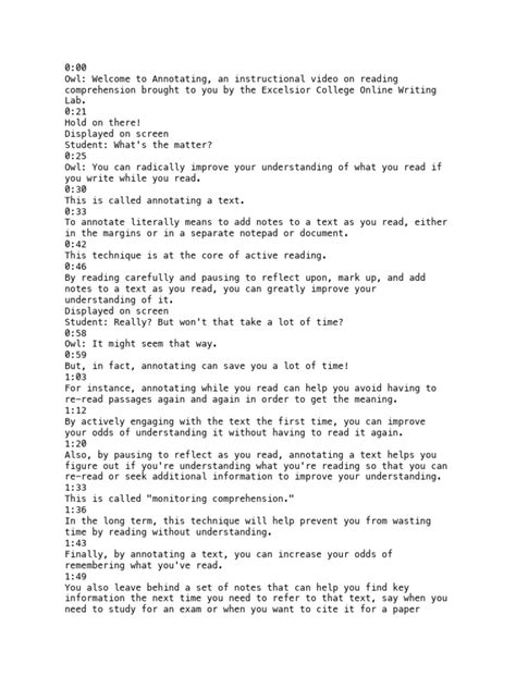 Annotation Transcript Pdf Human Communication Cognition