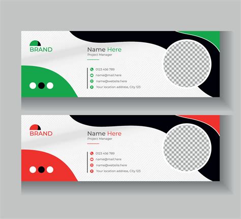 Corporate Email Signature Template Design 15483067 Vector Art At Vecteezy