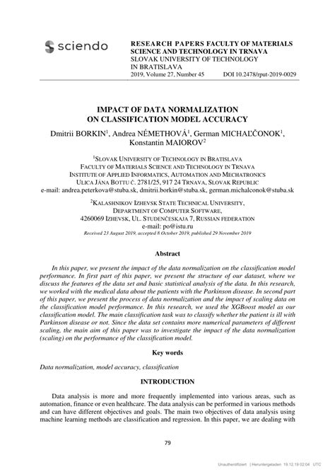 Pdf Impact Of Data Normalization On Classification Model Accuracy