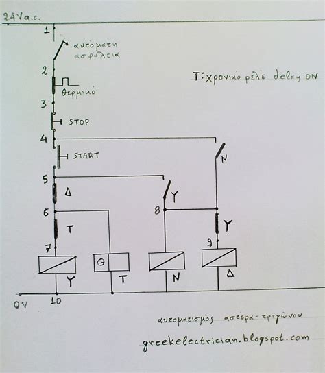 Κύκλωμα αυτοματισμού αστέρα τριγώνου