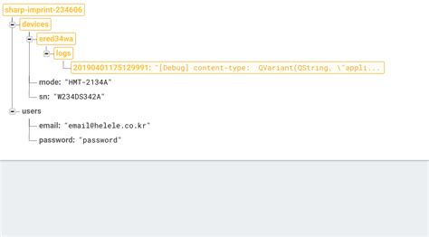 Firebase Whats The Meaning Of Color Rows Of Realtime Database Row Stack Overflow