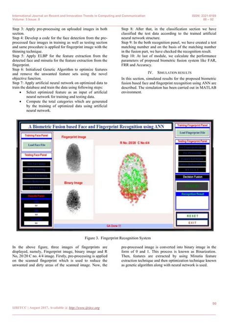 a biometric fusion based on face and fingerprint recognition using ann