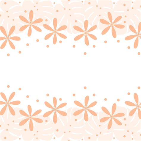 Premium Vector Abstract Double Sided Flower Frame With Top And Bottom Borders With Copy Space