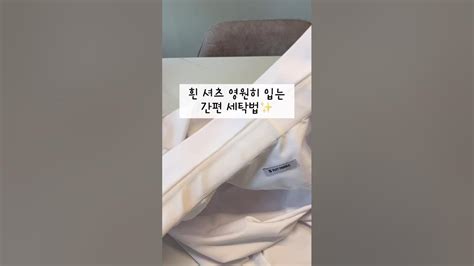 흰셔츠 집에서 세탁법 세탁꿀팁 살림팁 빨래방법 살림꿀팁 꿀팁 살림 생활꿀팁 Youtube