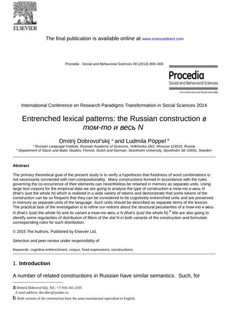 pdf entrenched lexical patterns the russian construction n