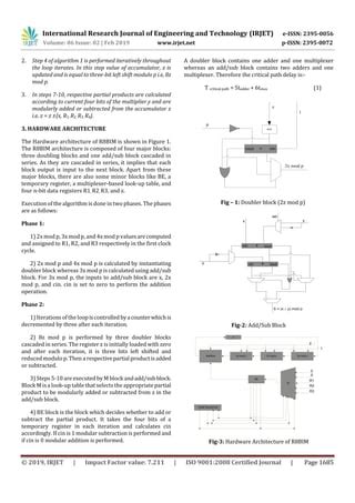 IRJET Radix 8 Booth Encoded Interleaved Modular Multiplication PDF