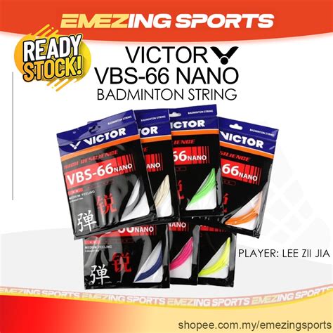 victor vbs 66 nano string badminton strings vbs 66n using by lee zii jia vbs66n vbs66 vbs