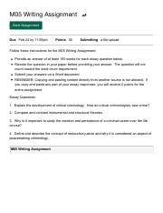 M05 Writing Assignment Pdf M05 Writing Assignment Start Assignment