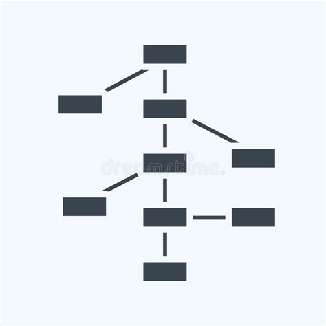 Icon Decision Trees Related To Machine Learning Symbol Glyph Style Simple Design Editable