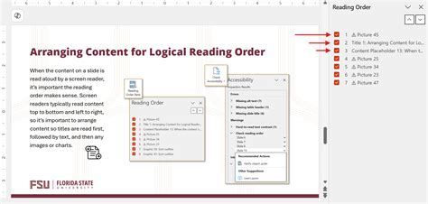 Arranging PowerPoint Content In Logical Reading Order FSU Canvas
