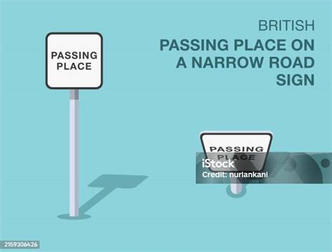 교통 규제 규칙 고립된 영국의 좁은 길에서 지나가는 장소 표지판 전면 및 상단 뷰 벡터 일러스트 레이 션 템플릿 거리에 대한 스톡 벡터 아트 및 기타 이미지 Istock