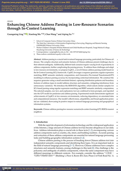 Pdf Enhancing Chinese Address Parsing In Low Resource Scenarios