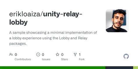 GitHub Erikloaiza Unity Relay Lobby A Sample Showcasing A Minimal Implementation Of A Lobby