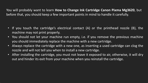 Ppt How To Change Ink Cartridge Canon Pixma Mg Powerpoint Presentation Id