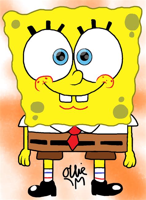 I Drew A Front Facing Spongebob By Sodiiumart On Deviantart